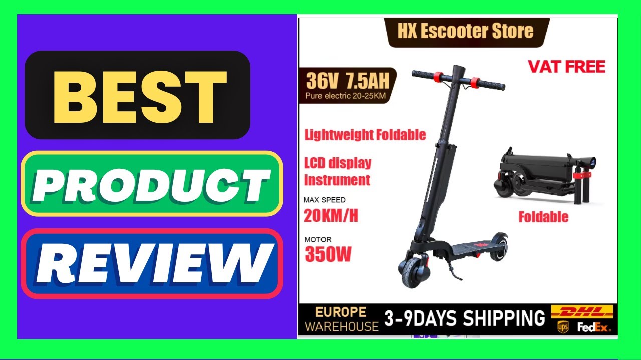 HX X6 Electric Scooter Adult 350W 7.5AH - YouTube