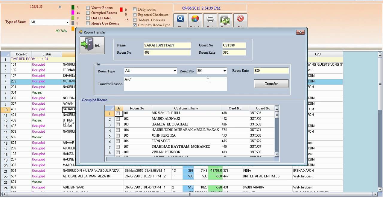 Room Transfer Hotel Management System - YouTube