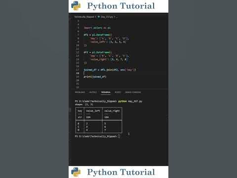Joining Polars Dataframes | Python Tutorial - YouTube