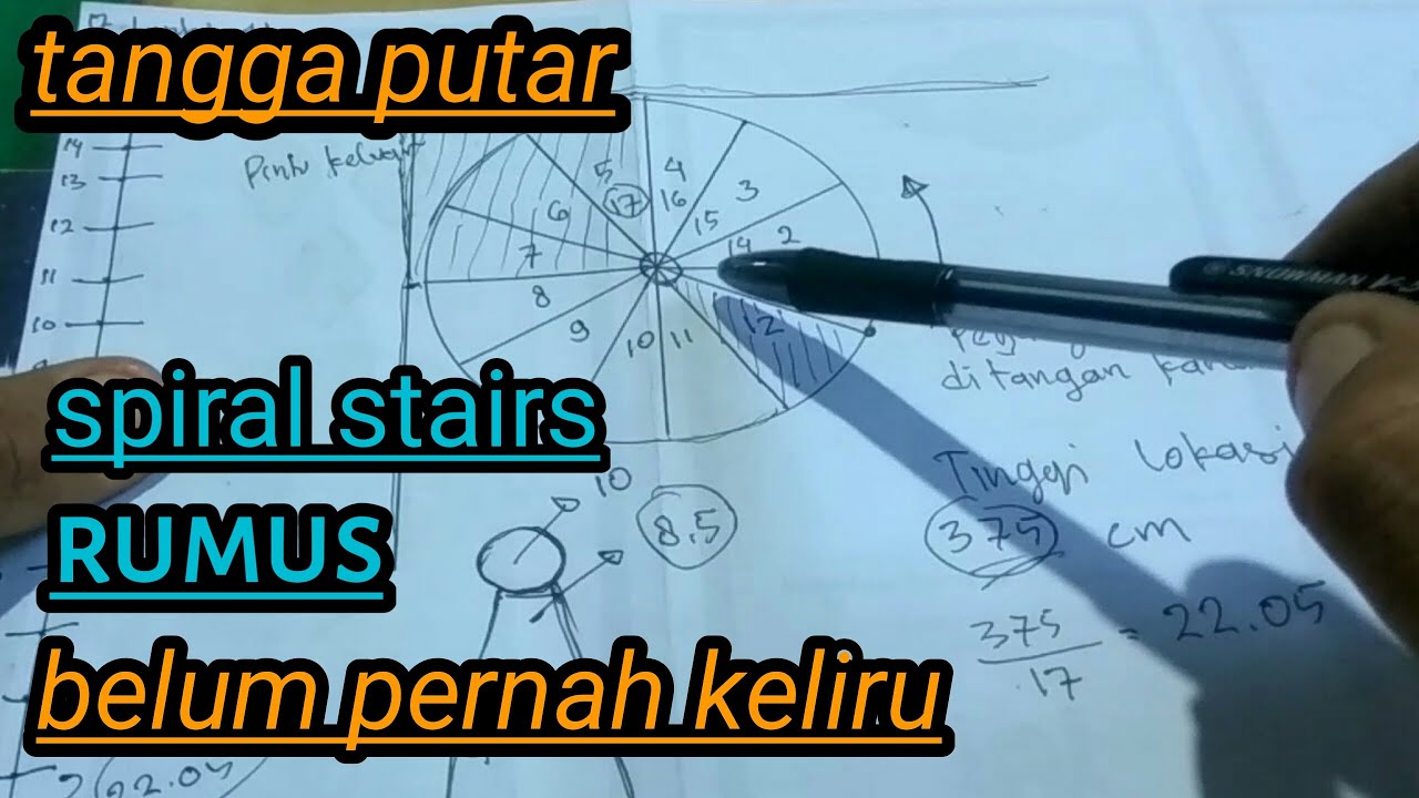 Rumus tangga putar,, spiral stairs - YouTube