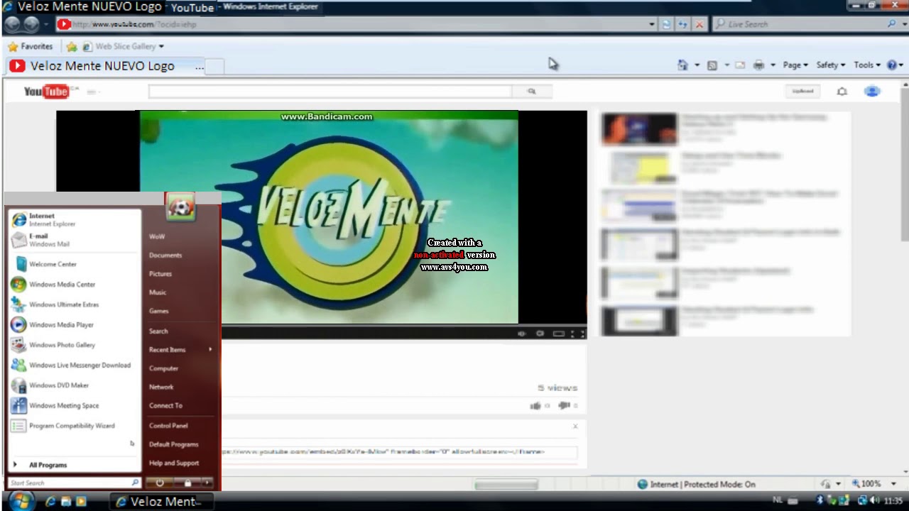 Veloz Mente NUEVO Logo on Internet Explorer - YouTube