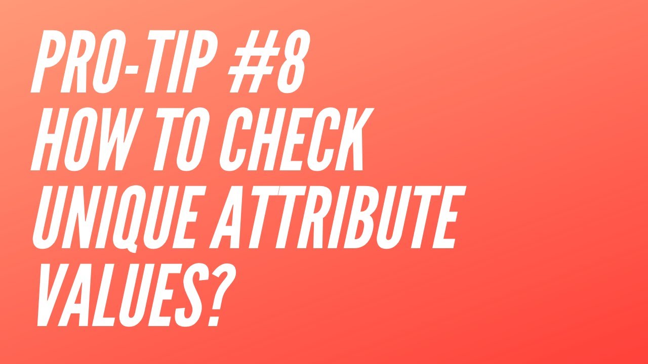 Esko WebCenter Pro Tip 8 How To Check Unique Attribute Values YouTube Esko WebCenter Pro Tip 8 How To Check Unique Attribute Values YouTube