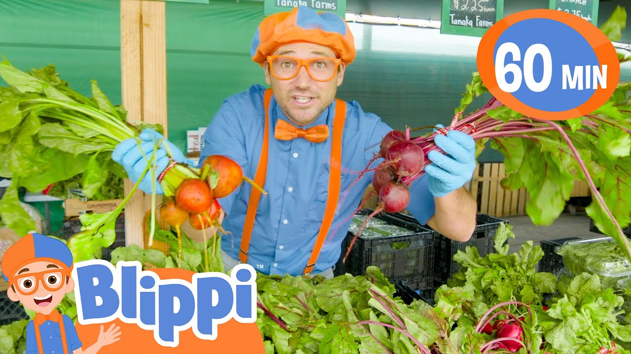 Blippi Learns About Fruit and Vegetables At The Farm | Educational ...