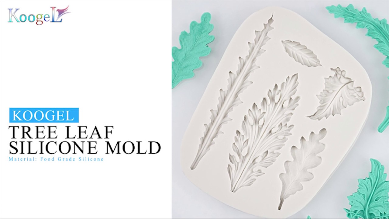 Tree Leaf Silicone Mold, Resin Mold Cake，Fondant Clay Mould, Leaf Shape ...