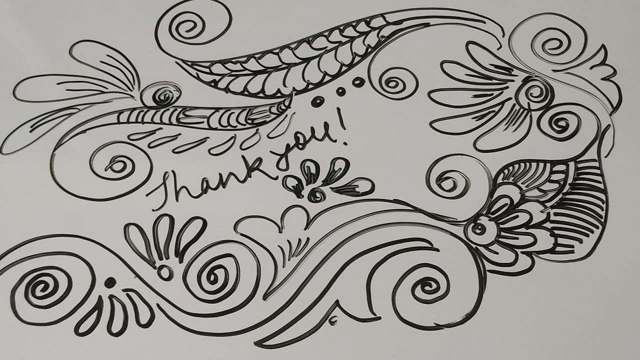 Easy and simple decorative design | drawing - YouTube