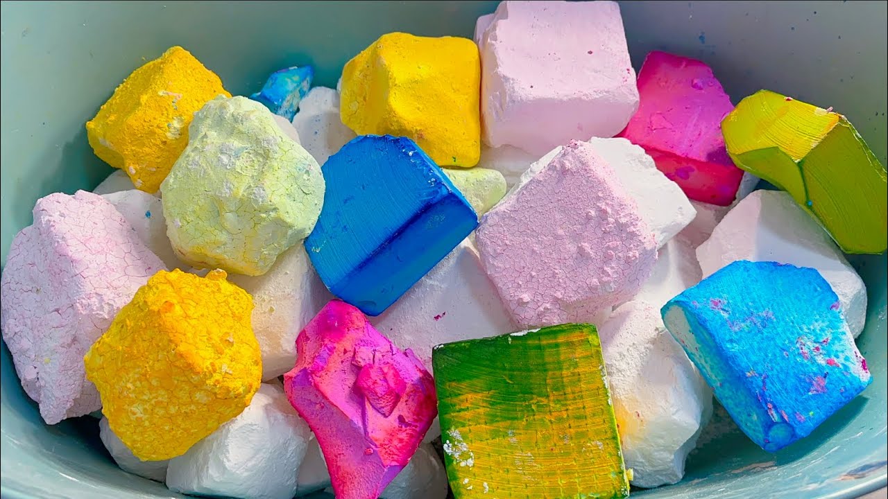 Multiple colors of jumbo chalk!! Crispy texture! Relieves fatigue! ASMR ...