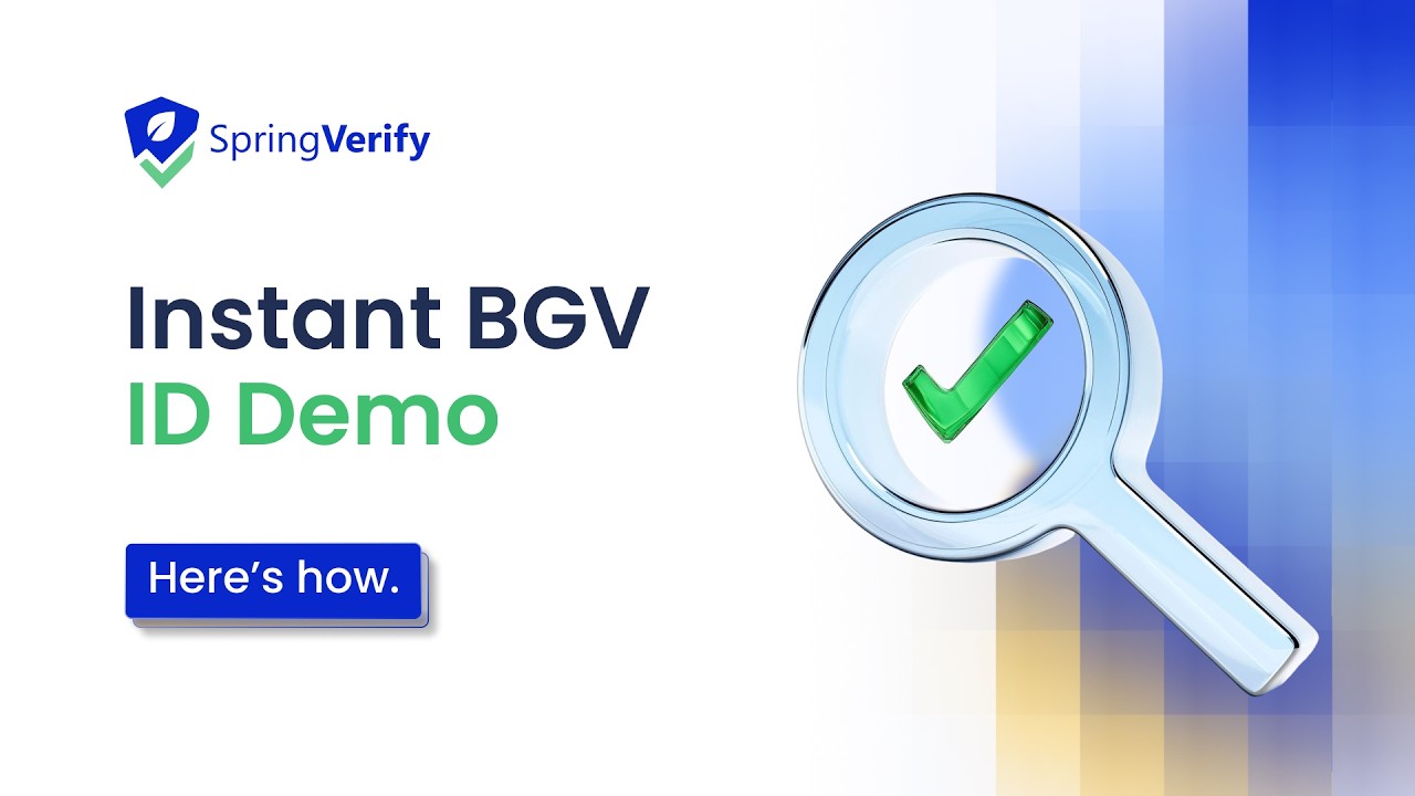 Instant Background Verification (ID Check) in under 40 seconds ...