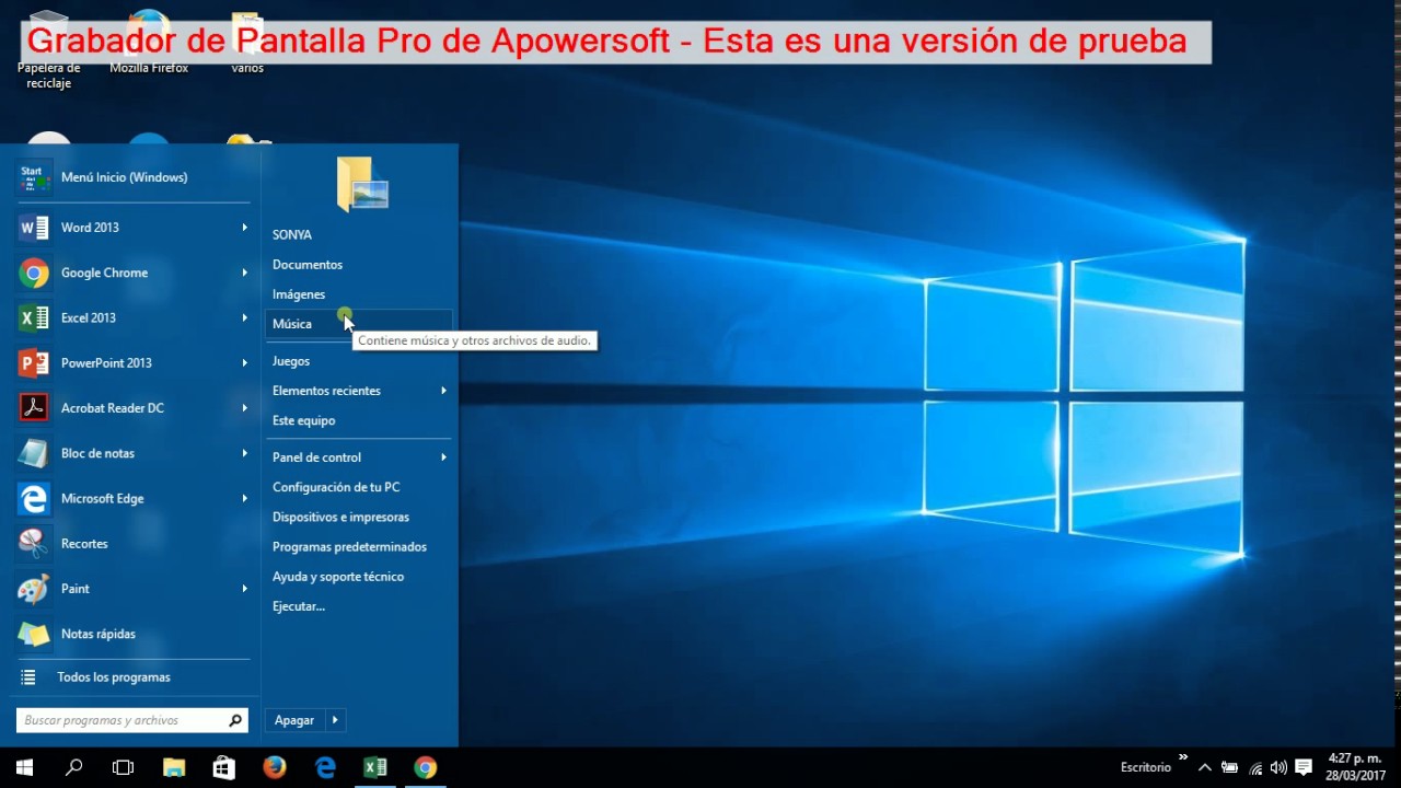 partes del escritorio barra de tareas - YouTube
