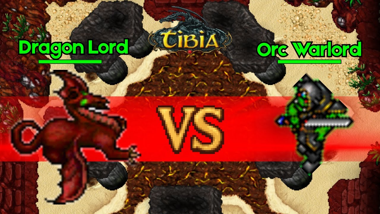 Dragon Lord vs Orc Warlord | Tibia Versus - YouTube