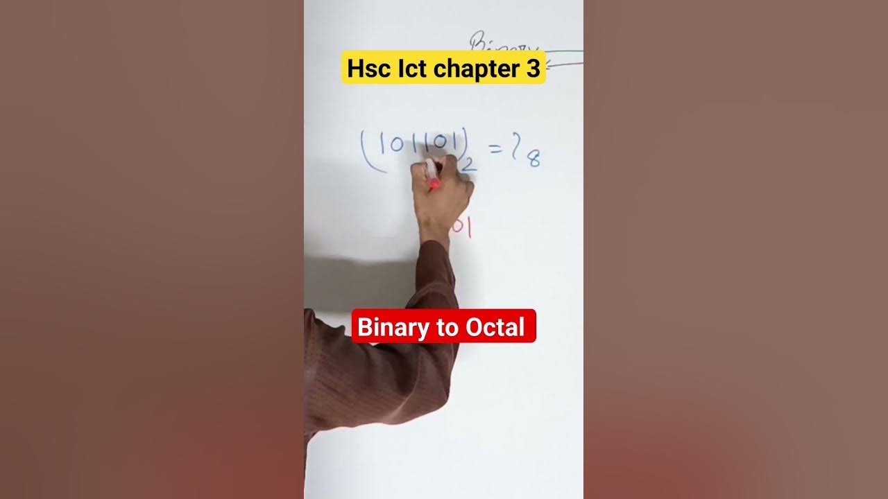 binary to octal #hsc ict chapter 3 #viral #shorts - YouTube