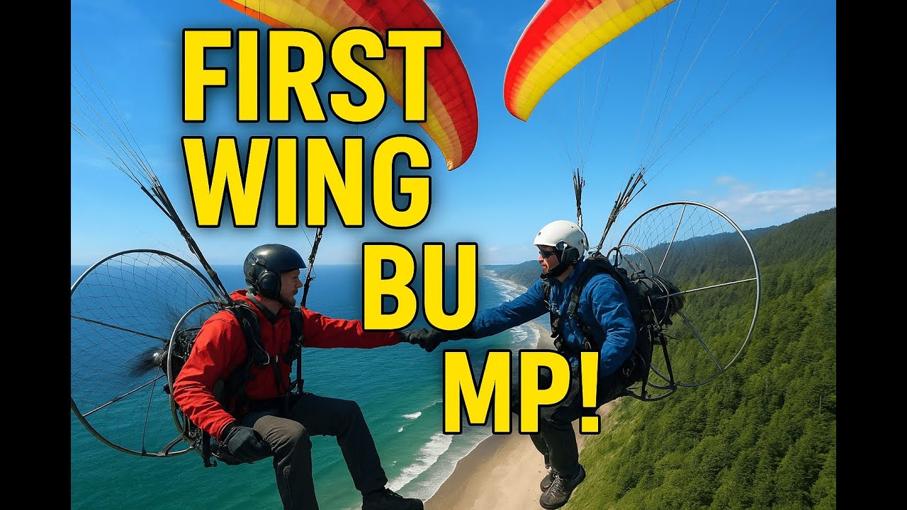 Electric Paramotor: FIRST WING BUMP!! UNCUT - YouTube
