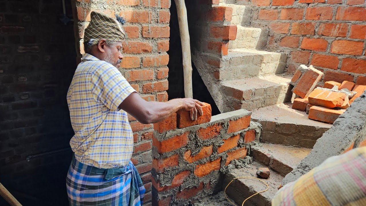 Technical Stairs Handwall_Inside Brick Stairs Handwall Build Accurately ...