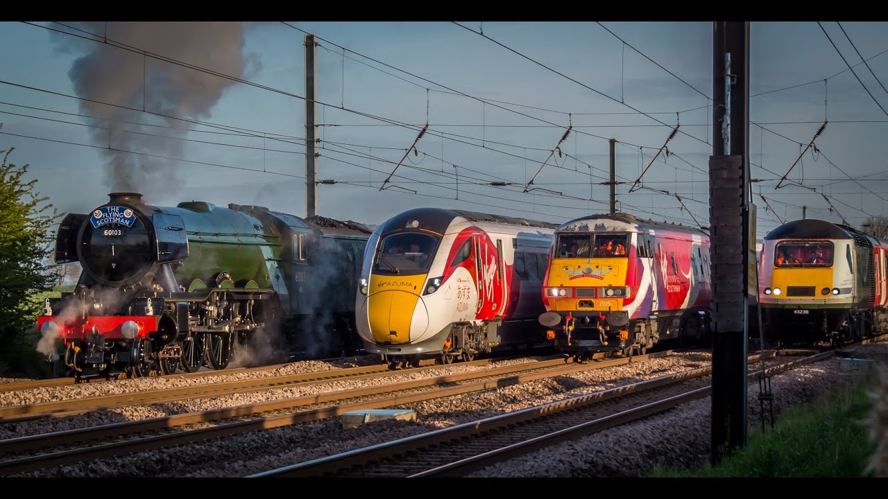 Four Generations of Train (Flying Scotsman, Intercity 125, Intercity ...