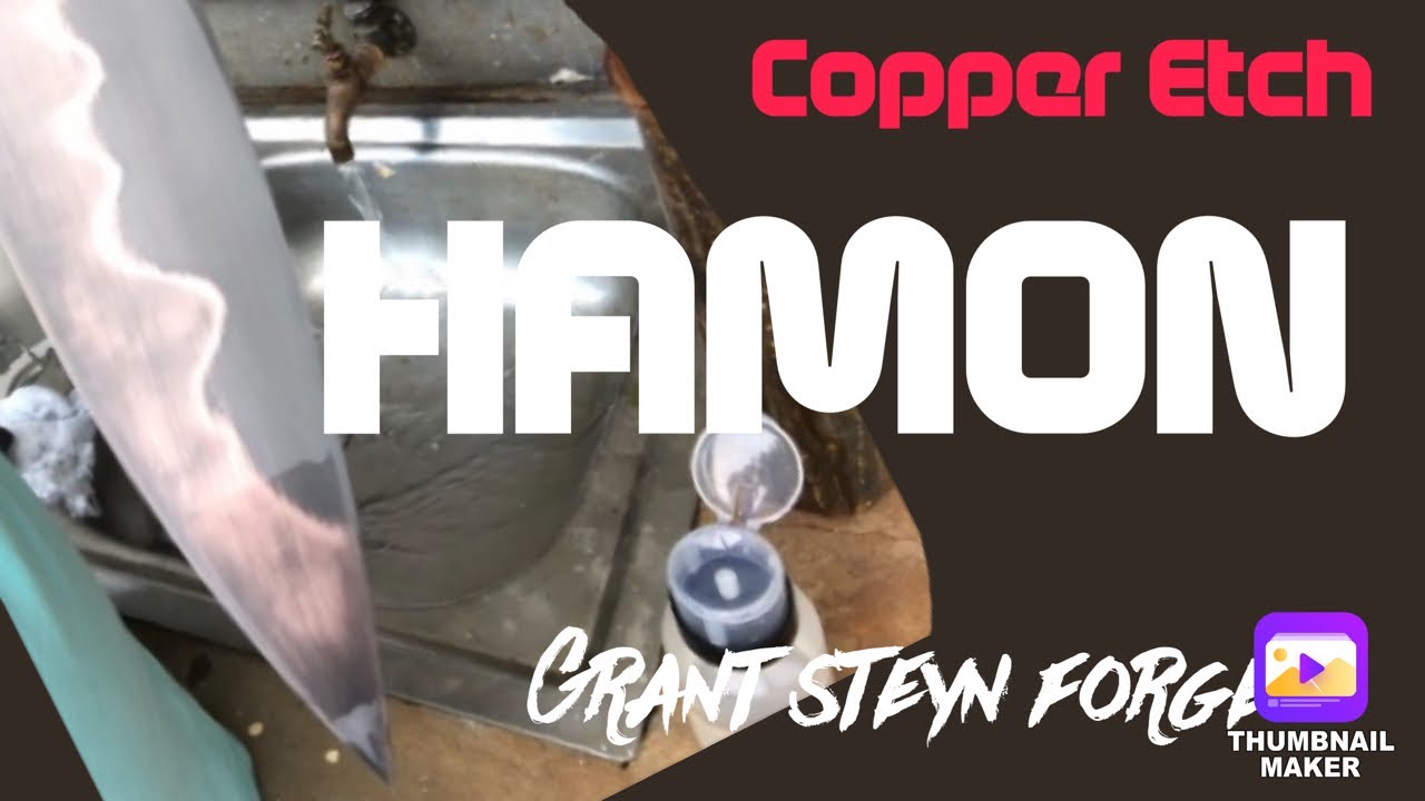 How to do a copper etched hamon - YouTube