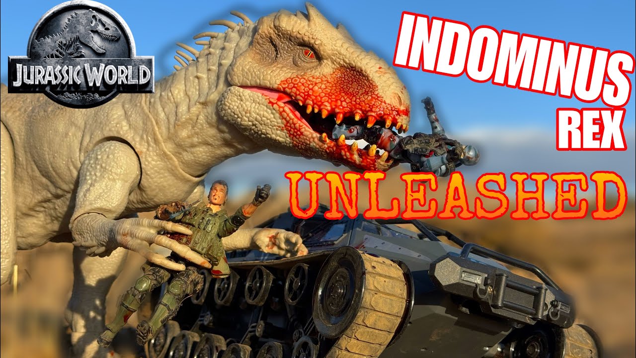 Return of the INDOMINUS REX! Jurassic World Dinosaur Toy Movie (4K) # ...