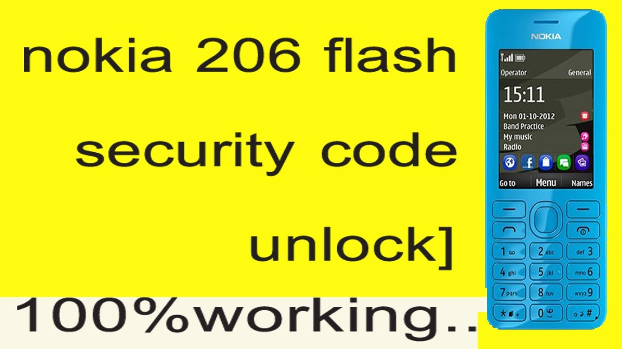 how to nokia 206 flash security code unlock][100%working..][2020 - YouTube