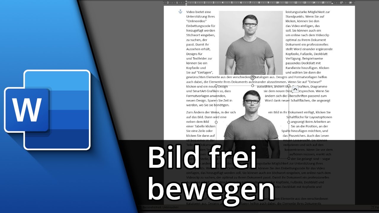 Word Bild frei bewegen Tutorial - YouTube