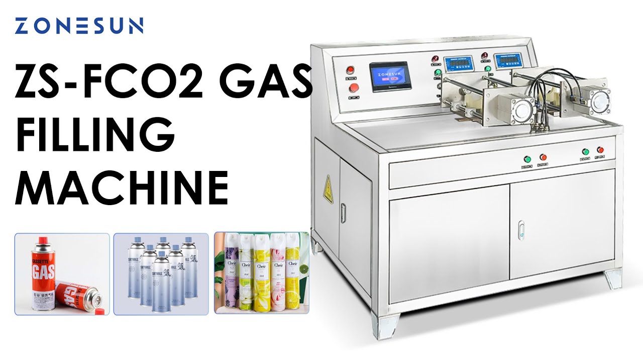 How To Use ZS-FCO2 CO2 Gas Filling Machine Aerosol Filler - YouTube