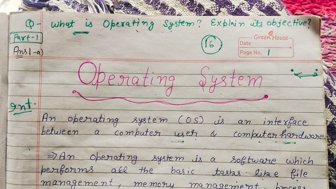 #Part1#what is operating system #explain it's objective# ...