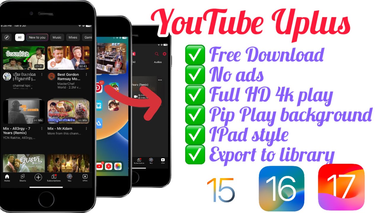 Free uYouPlus YT for all iPhone iOS 15-17 last update | Education - YouTube