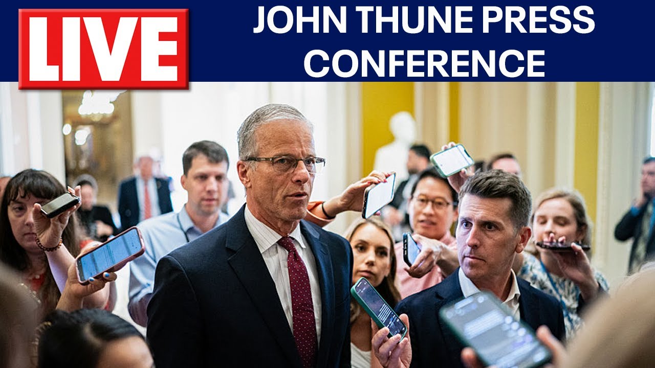 Press Conference: John Thune discuss Iran and Israel ceasefire and One ...