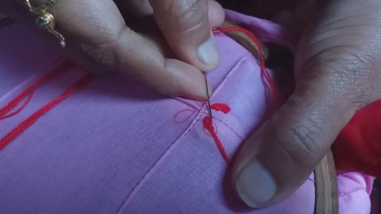 সহজে শিখে নেন এই সেলাই ইজি ডিজাইনের কামিজের কাজ। ||Easy handwork design ...