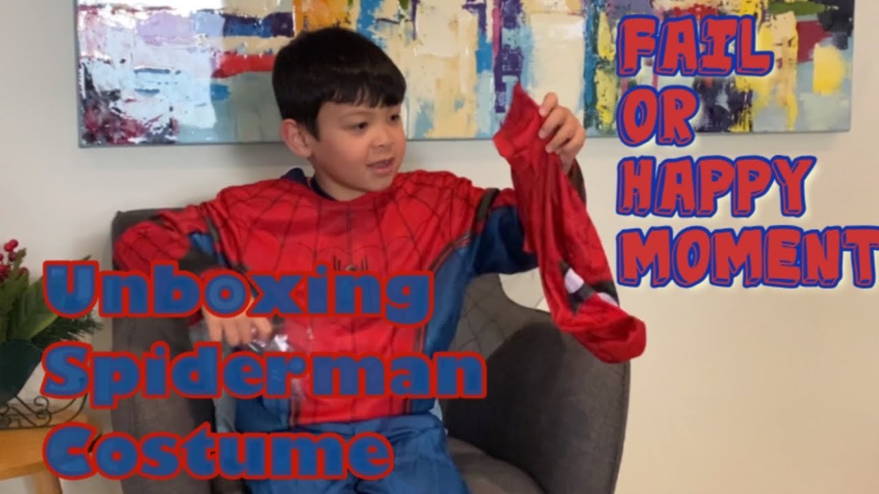 Unboxing New SpiderMan Costume Fail or Happy Moment - YouTube