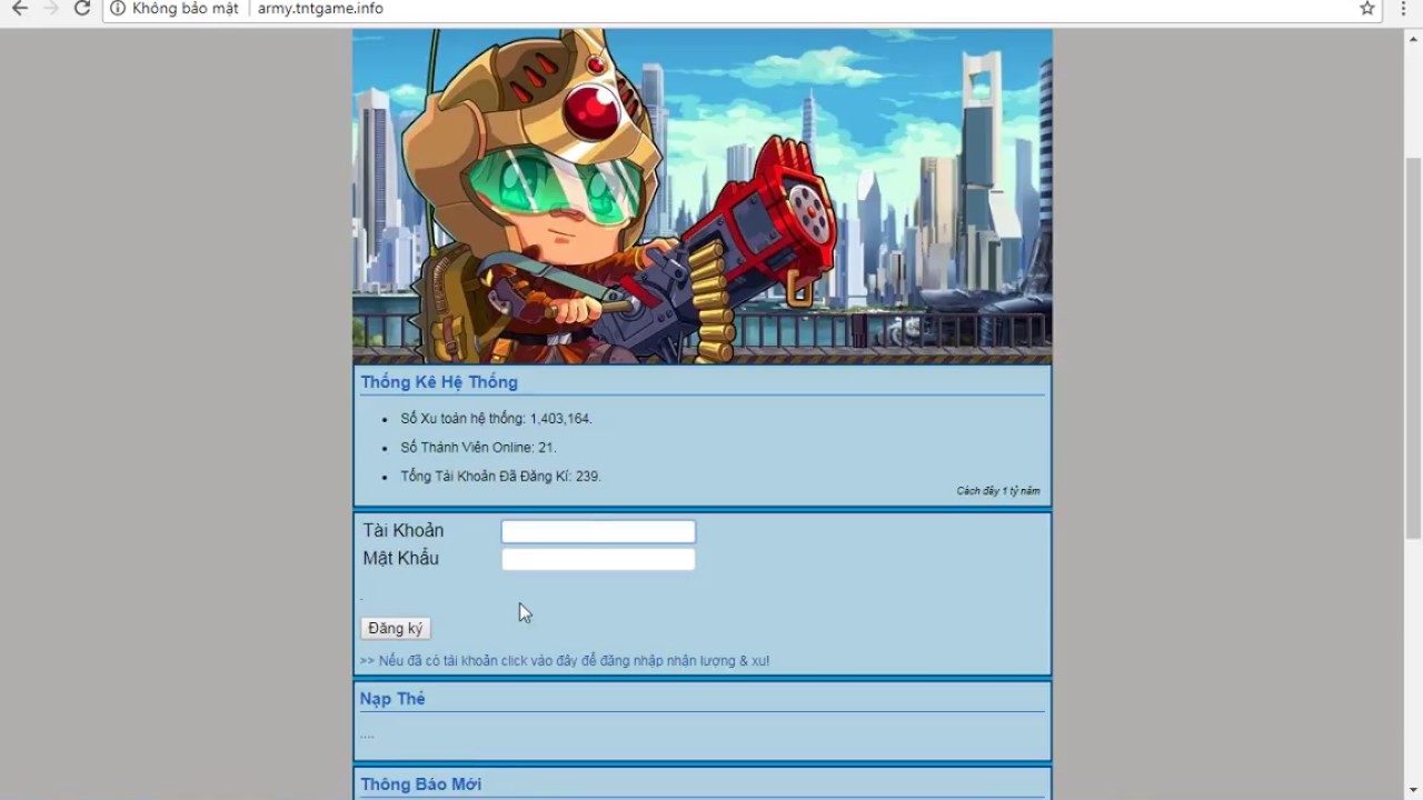 Mobi Army 2 - Hướng dẫn đăng kí tài khoản game army2 Server Lậu - YouTube