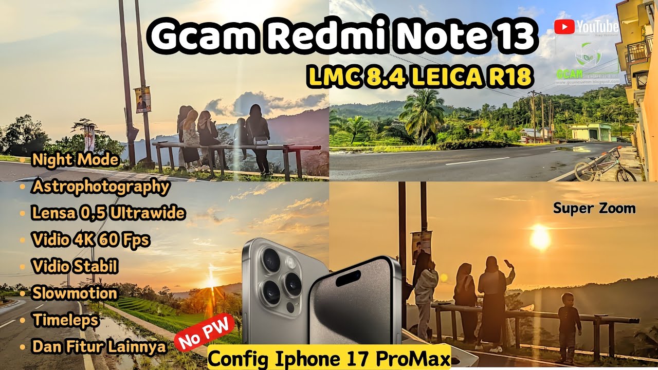 GCAM TERBAIK REDMI NOTE 13 🔥 || FOTO JERNIH VIDIO STABIL MIRIP IPHONE ...