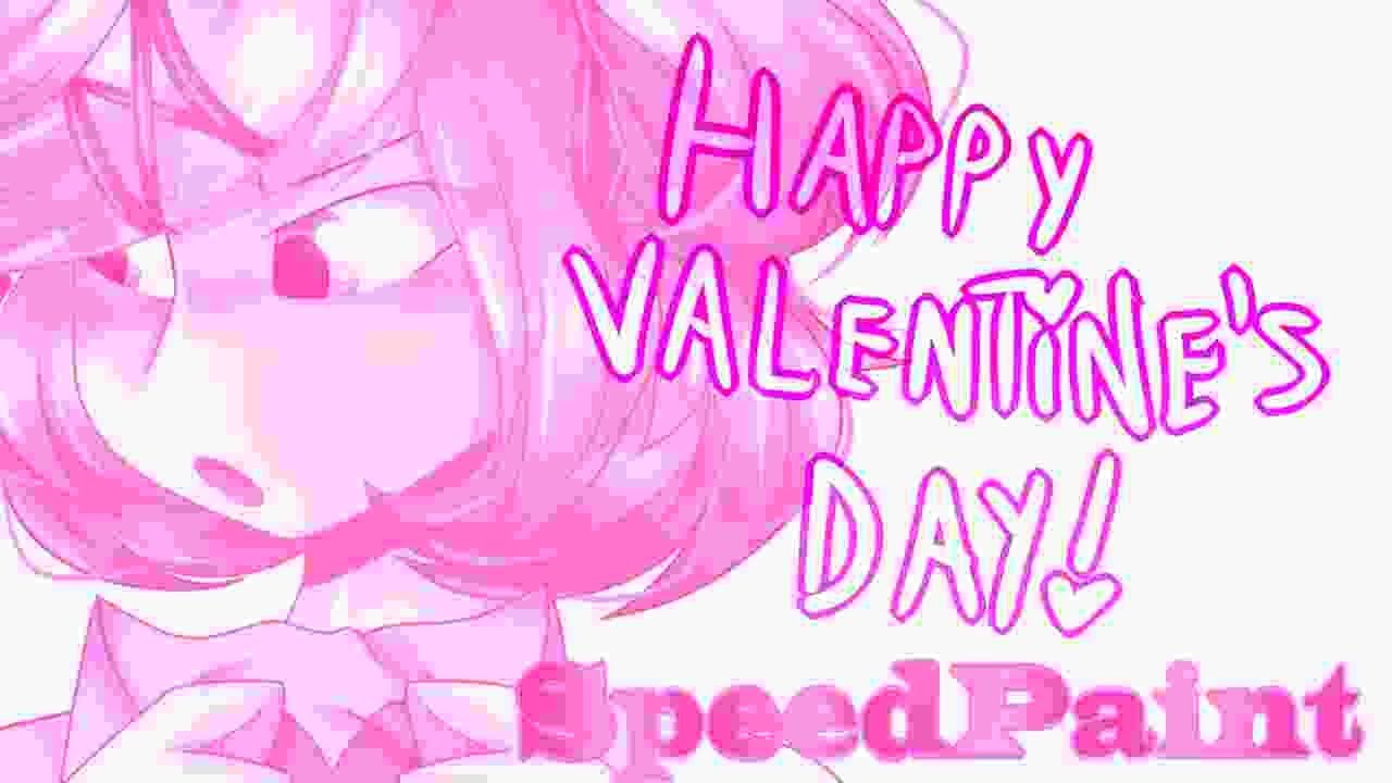 Happy Valentine's day! - SpeedPaint [DDLC Natsuki FanArt] - YouTube