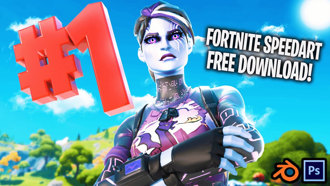 FREE FORTNITE 3D THUMBNAIL SPEEDART! #1 - YouTube