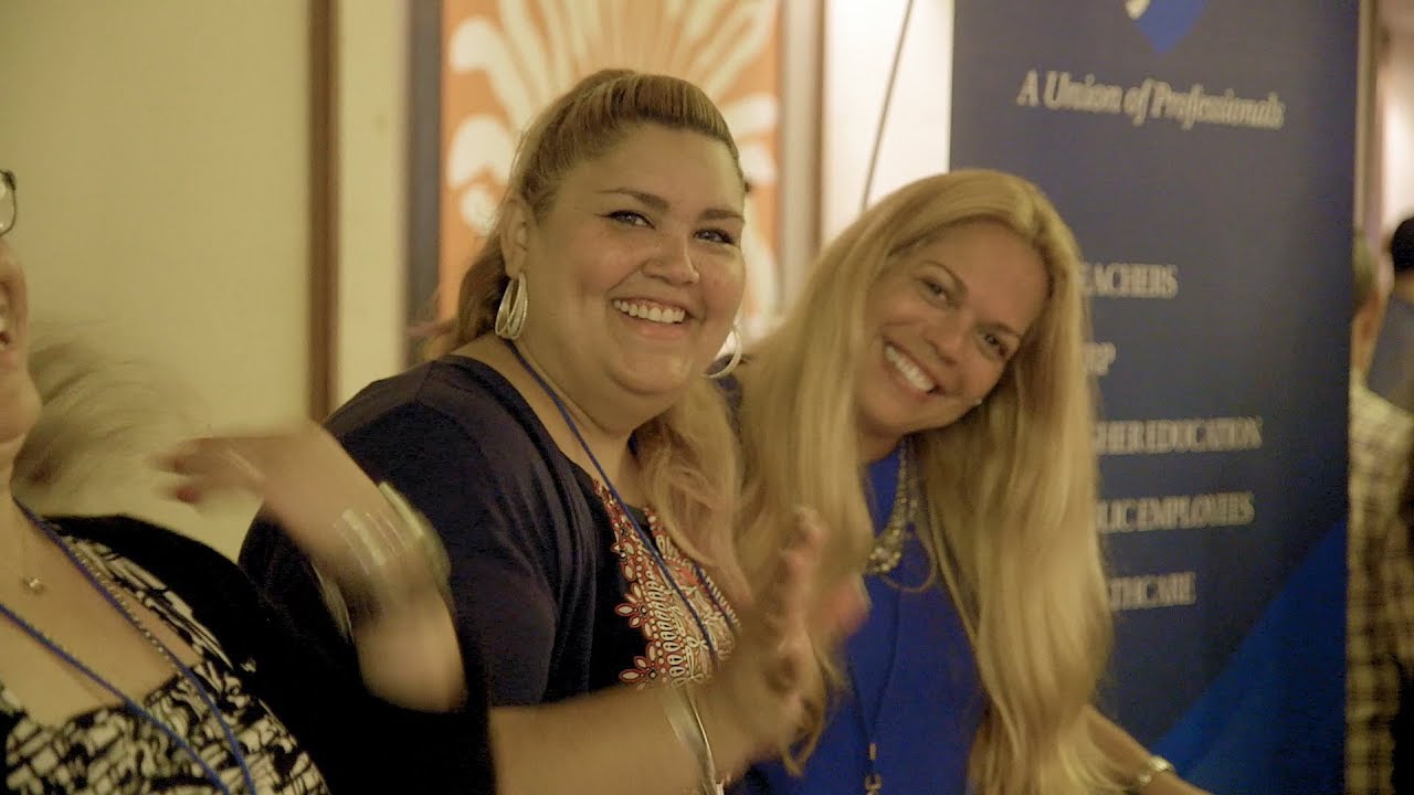 UFT Members Support Puerto Rican Teachers - YouTube