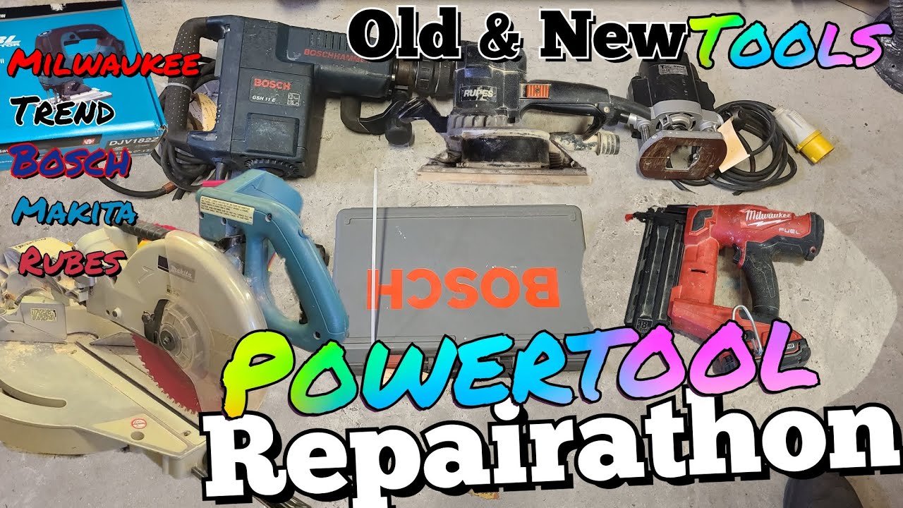 Powertool Repairathon New and old tools repaired. - YouTube