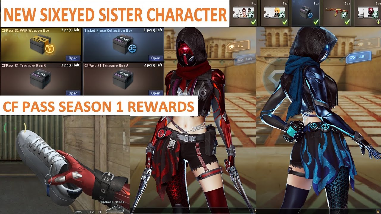 NEW SIXEYED SISTER CHAR & CF PASS SEASON 1 REWARDS CFPH - YouTube