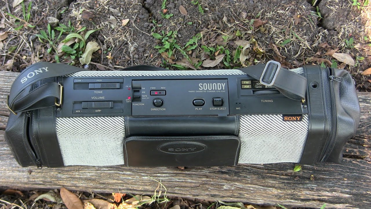 Sony CFS-S30 Soundy new belts Play cassette radio - YouTube