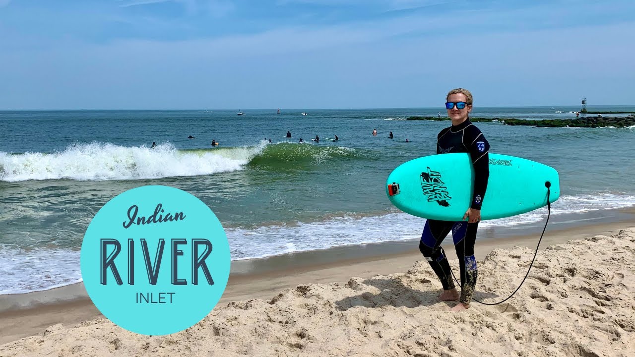 Delaware SURFING + Boogie Boarding (Indian River Inlet) 🏄🏼‍♂️ - YouTube