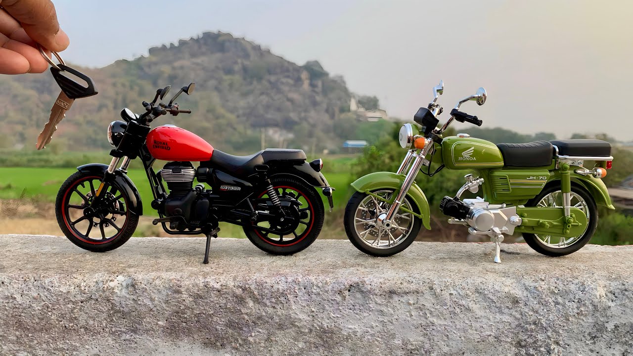 Unboxing of Royal Enfield Meteor 350 Scale 1:12 Model Red | Honda ...