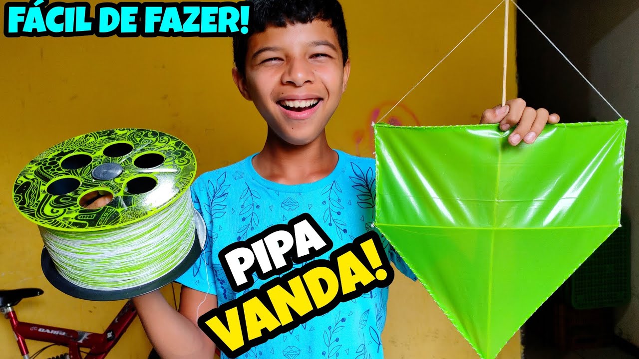 COMO FAZER UMA PIPA VANDA DE SACOLA QUE VOA MUITO - YouTube