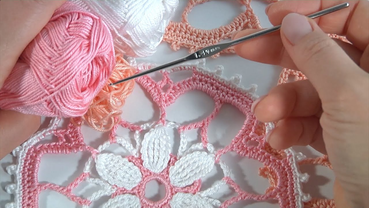 Amazing Lacy Crochet Motif/How to Join Crochet Motifs/Crochet Complex ...