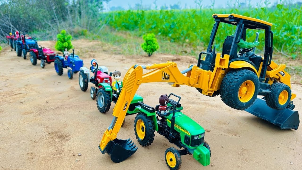 Toy jcb 3dx load video # tractor video tractors videos. - YouTube