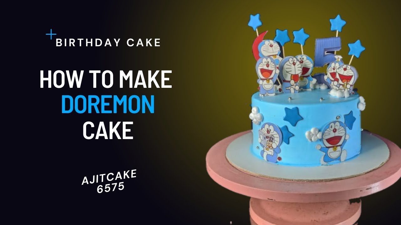 Doremon cake | Doremon cake decorations ideas | How to make Doremon ...