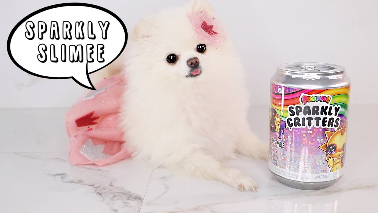 DOG OPENING POOPSIE SPARKLY CRITTERS - SPARKLY SLIME - YouTube