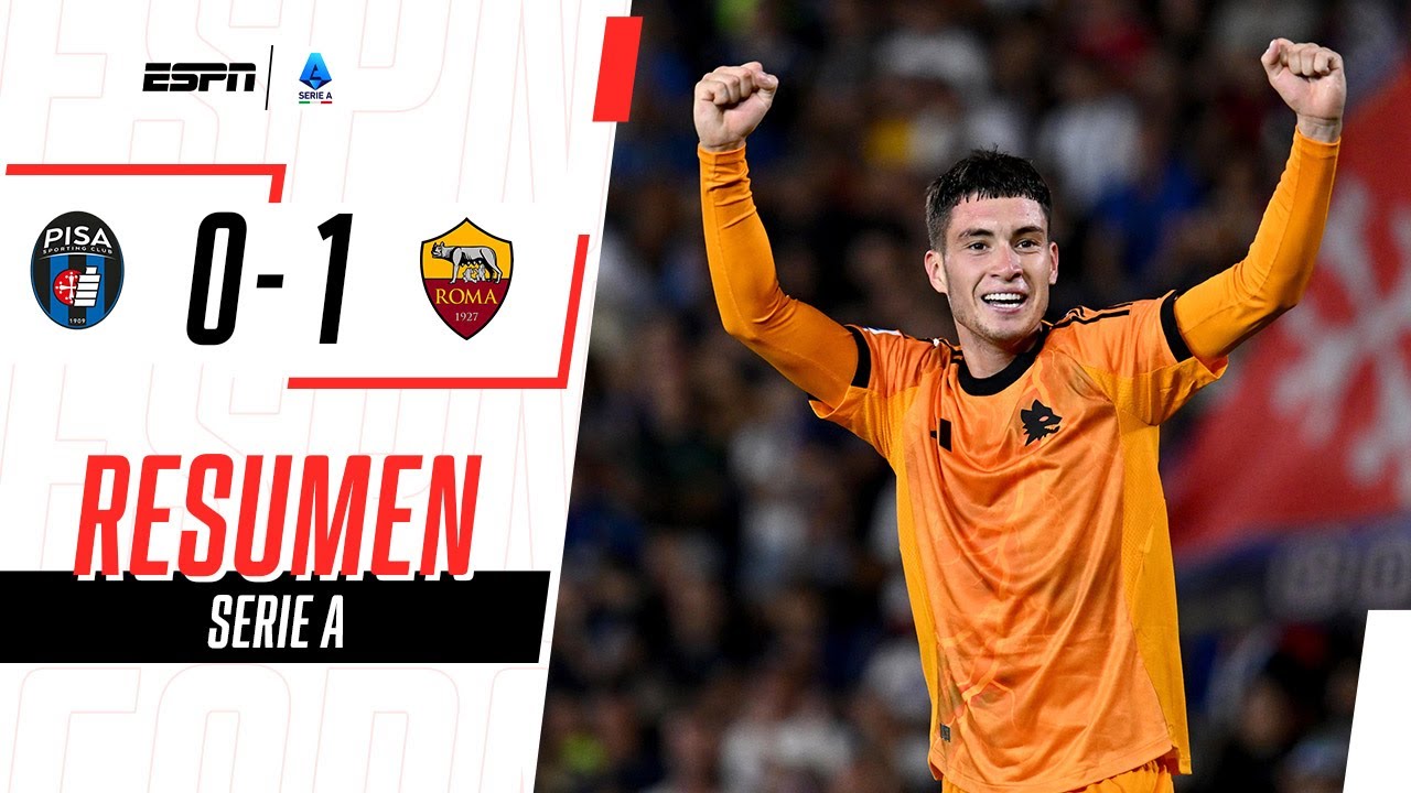 MATÍAS SOULÉ LE DIO LA VICTORIA A LA LOBA EN LA SERIE A | Pisa 0-1 Roma ...