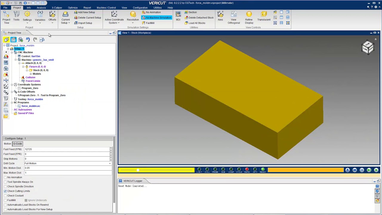 VERICUT 공구별 가공조건 설정 Cutting Limits - YouTube