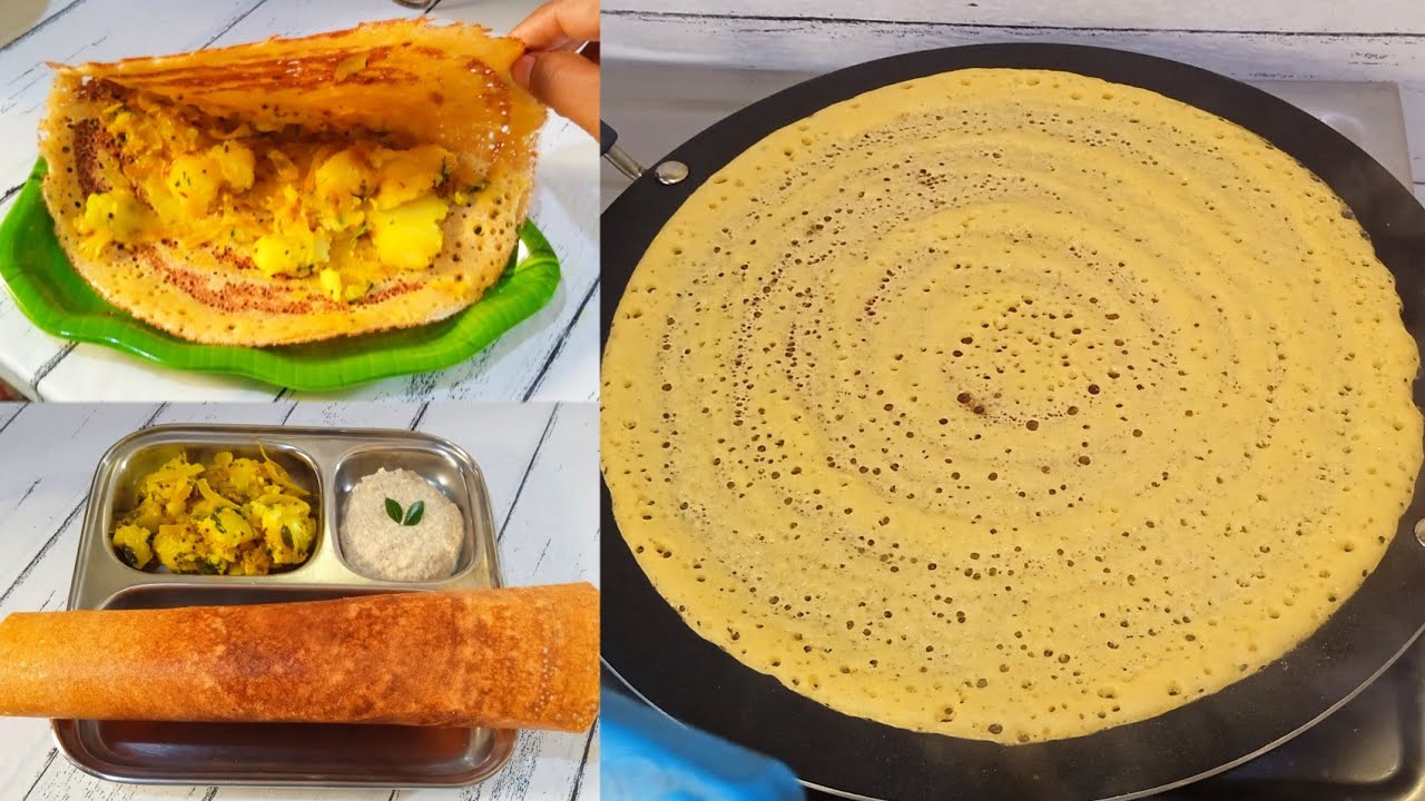 10 मि. मैसूर मसाला डोसा व चटणी | maisur masala dosa with Chutney| dosa ...