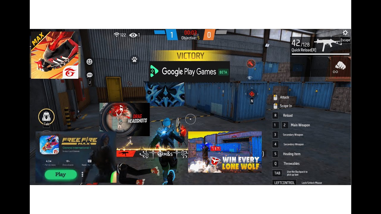 Free Fire MAX Play Games Emulator CHALLENGE - YouTube