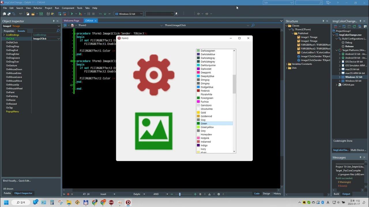 Bitmap Image Runtime Color Change - YouTube