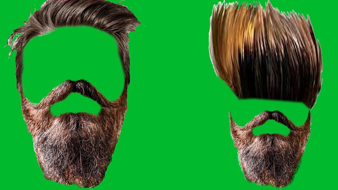Beard & Hair Style Green Screen | No Copyright Video Production Asset ...