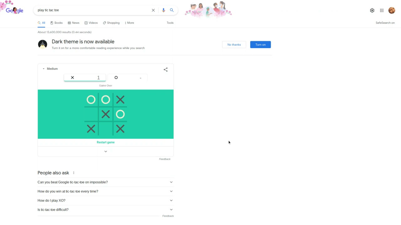 GOOGLE TIC TAC TOE LET'S PLAY - YouTube