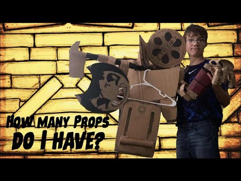 All The Bendy and The Ink Props I Have - YouTube